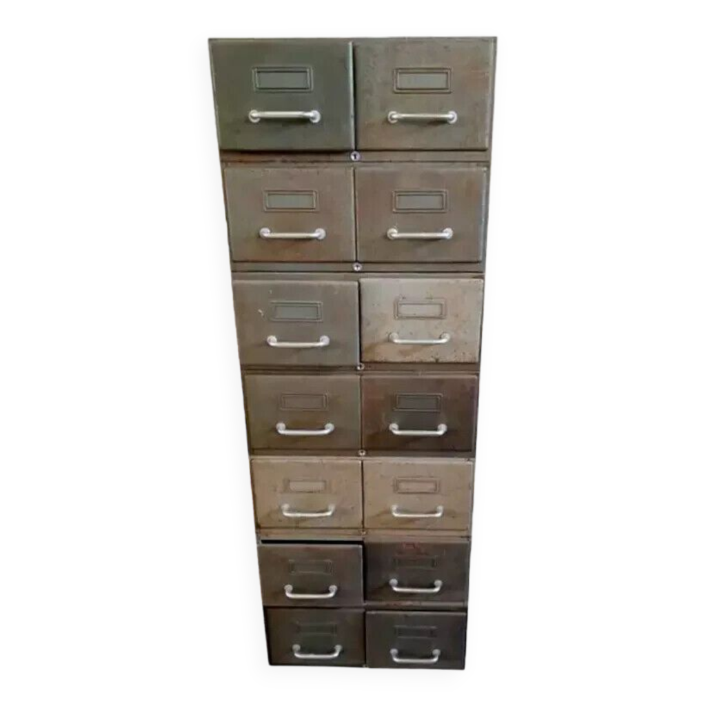 Classeur modulable a fiches design industriel vers 1920-1940 | Selency