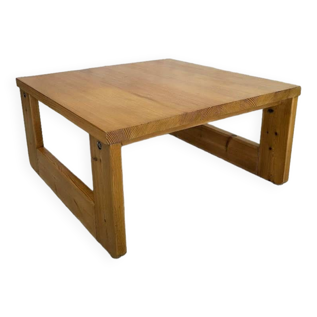 Table basse carrée en pin | Selency
