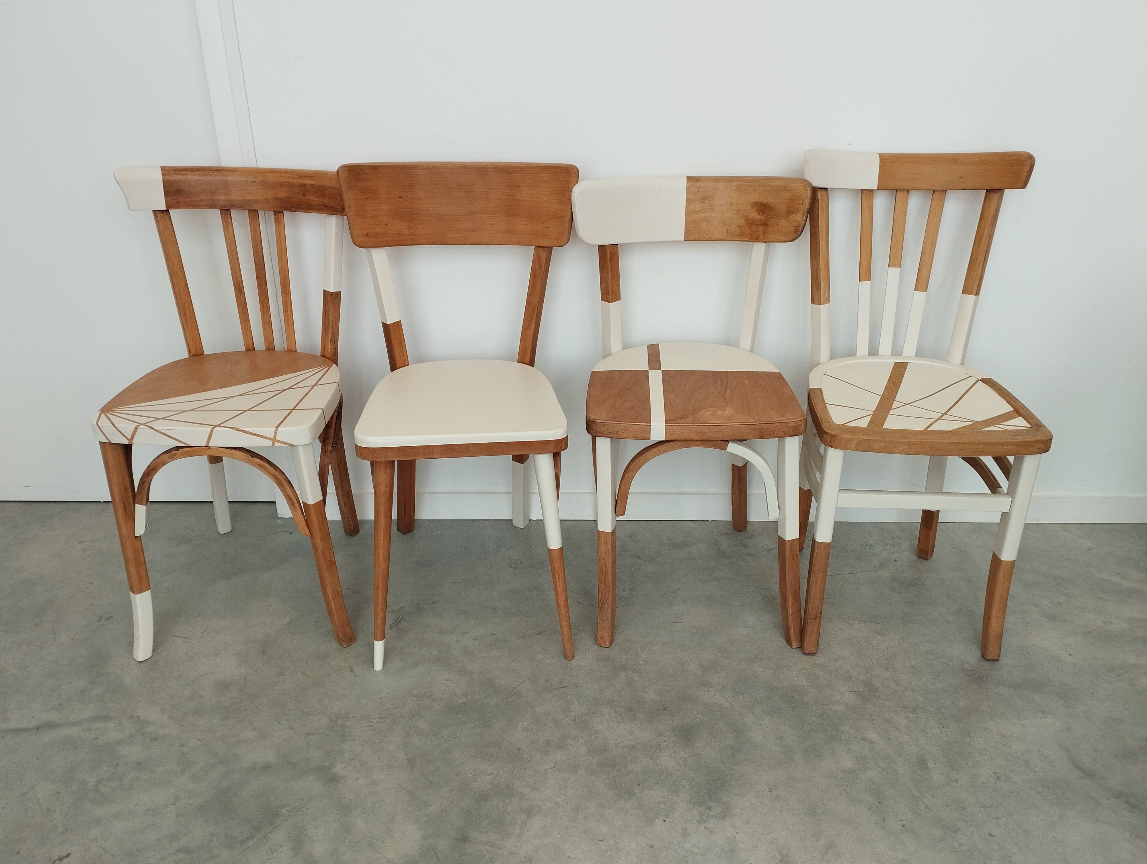 Chaises bistrot blanc plume | Selency
