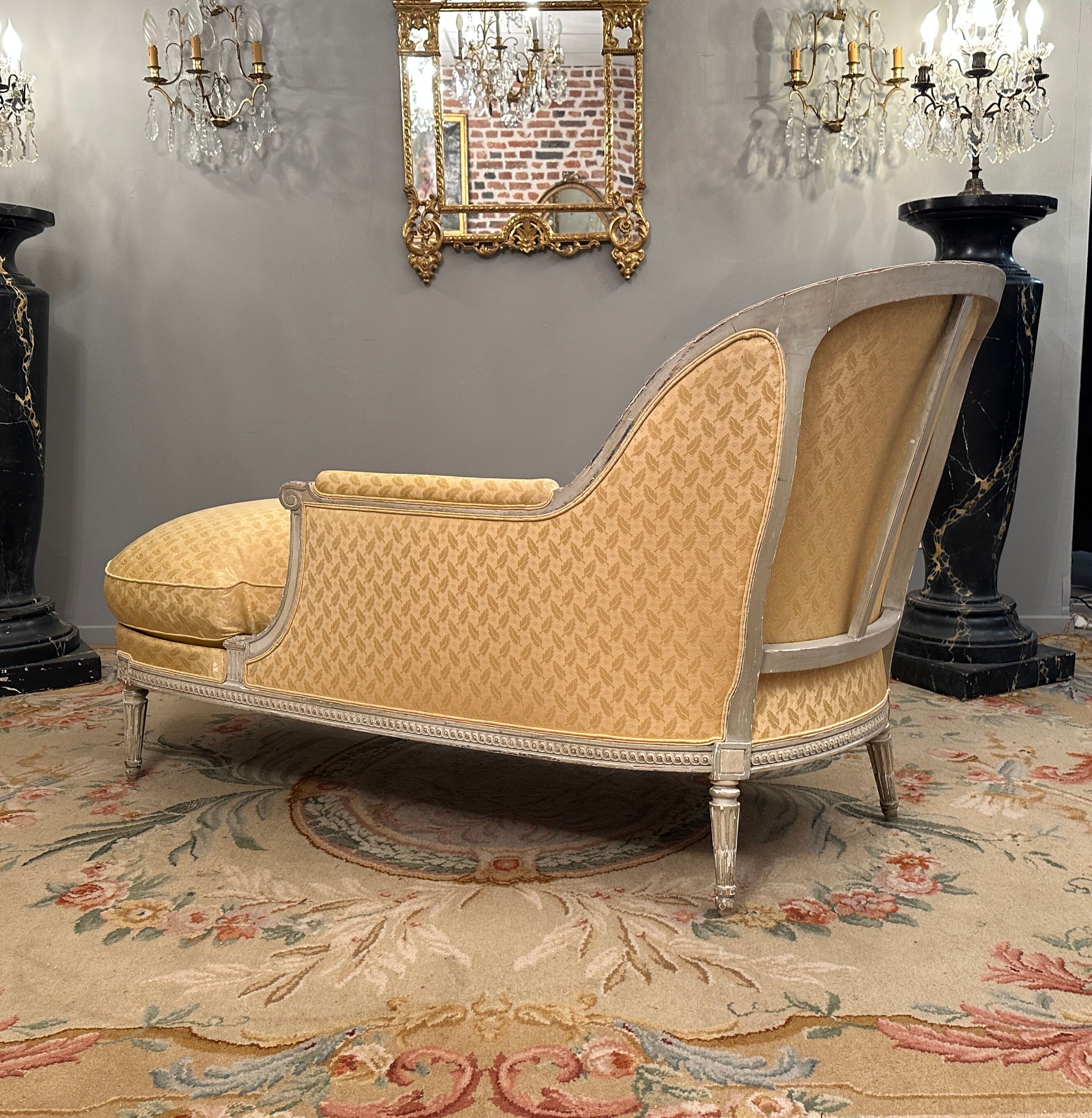Meridienne de Style Louis XVI bois laqué vers 1900 | Selency