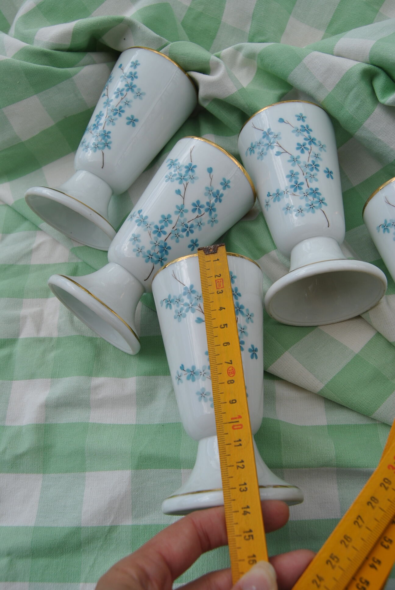 Tasses type mazagran Myosotis en porcelaine de Limoges - Vintage ...