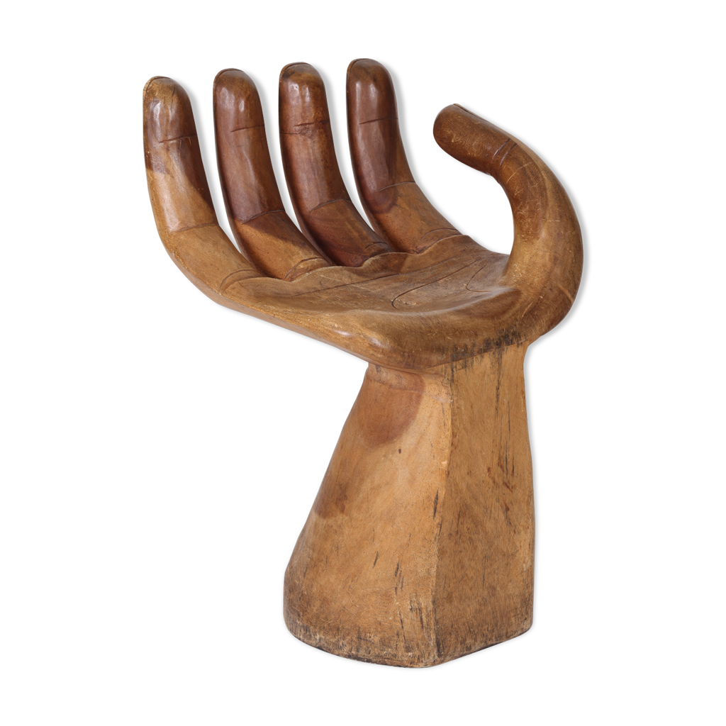 Chaise main en bois massif | Selency