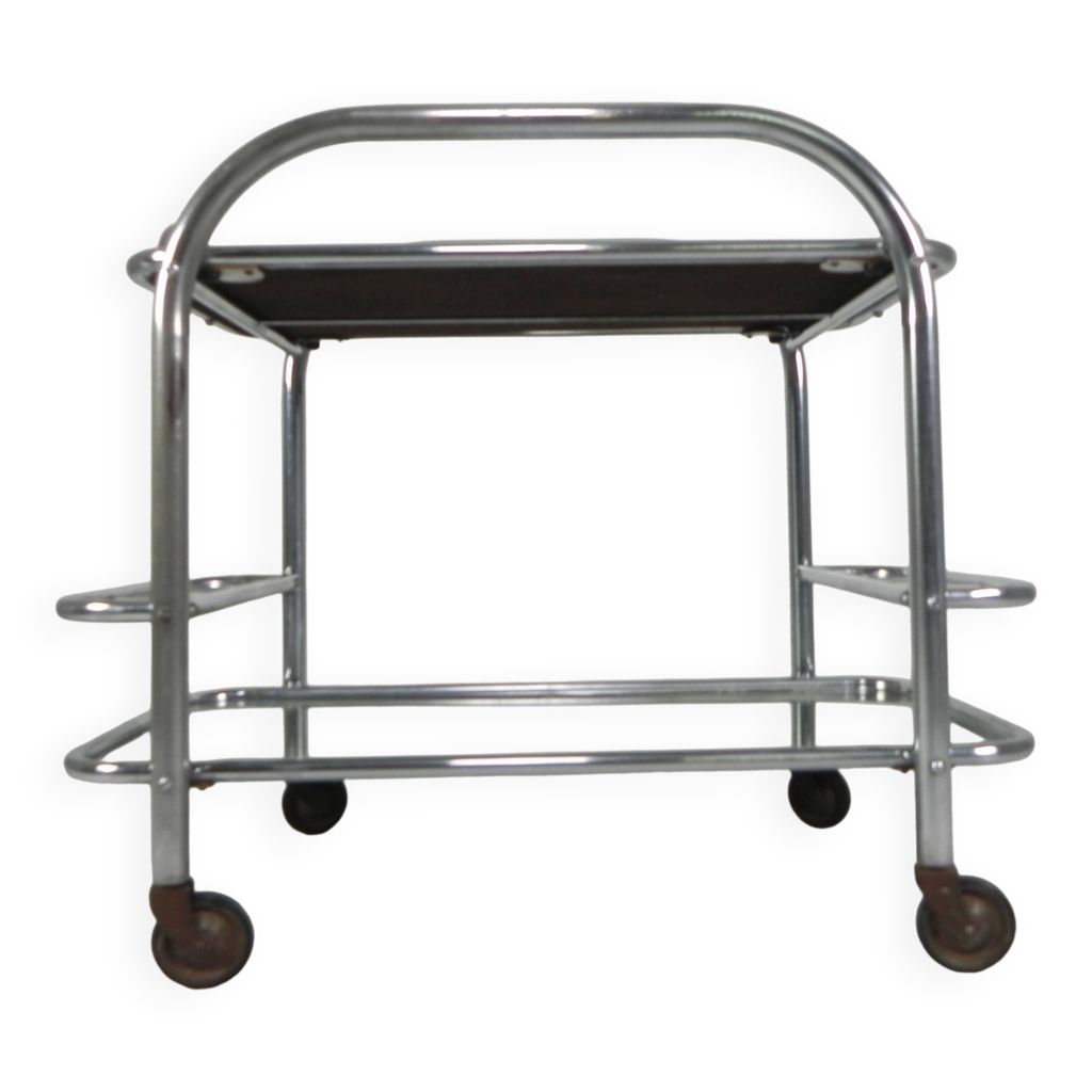 Art Deco serving trolley, chrome-plated, 1920s | Selency