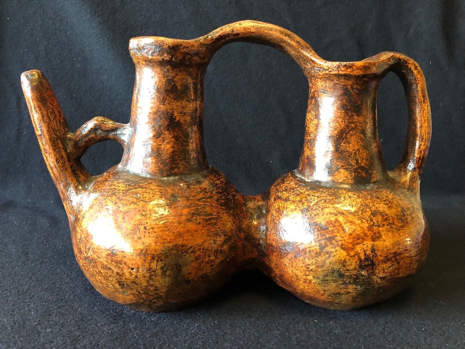 Céramique Berbère double Tabuqalt Grande Kabylie Algérie | Selency