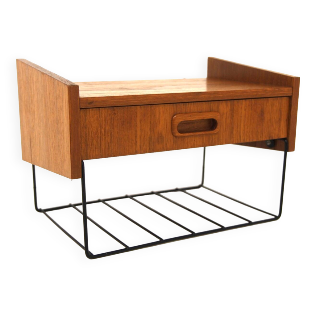 Tablette murale scandinave en teck, Suède, 1960 | Selency