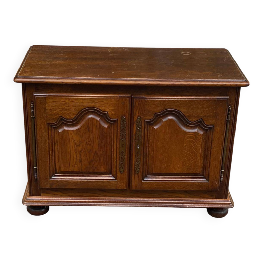 Buffet bas en bois massif anglais 2 portes | Selency