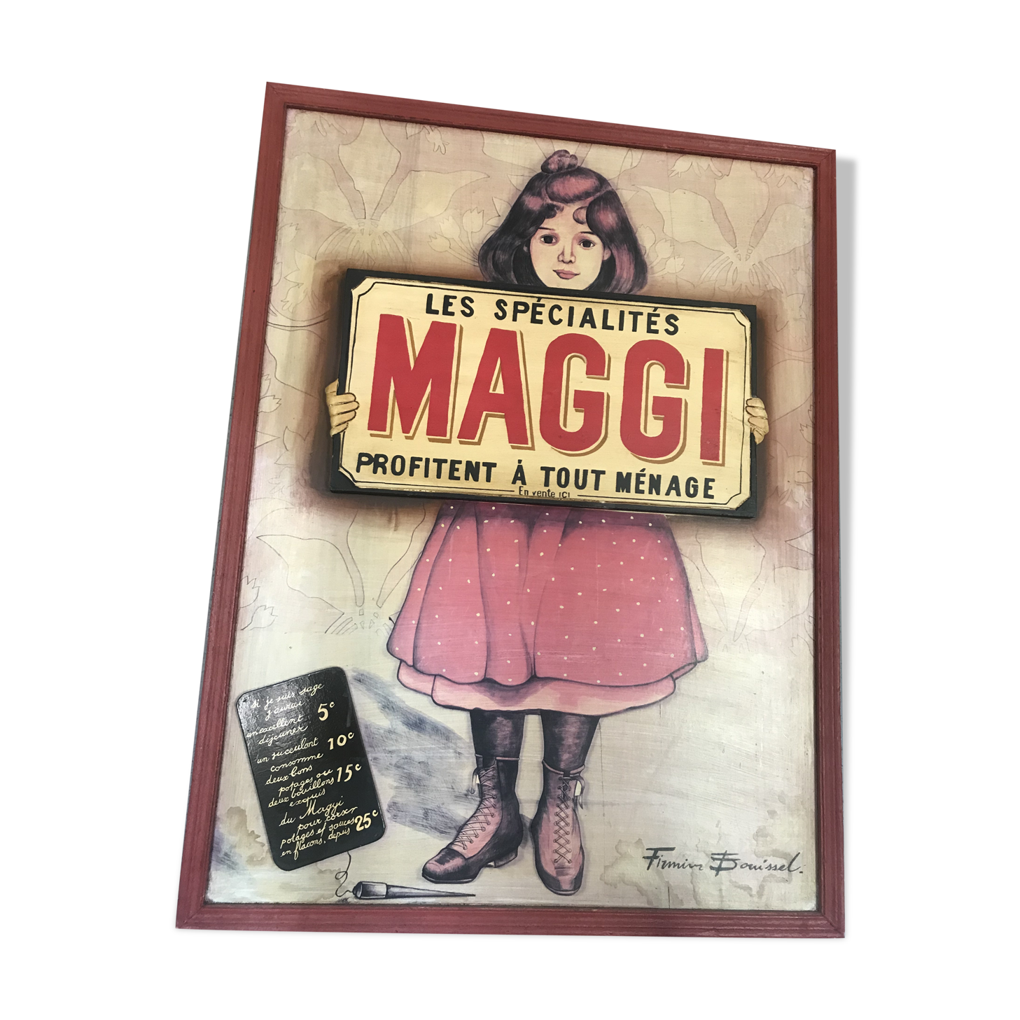 Tableau publicitaire Maggi en bois | Selency