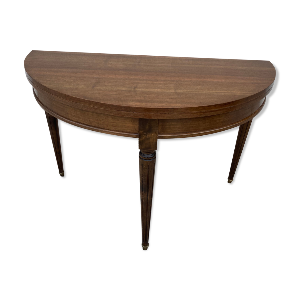 Table demi lune en noyer | Selency