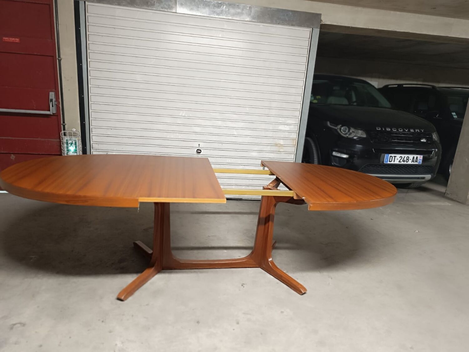 Table ovale scandinave vintage Baumann teck | Selency