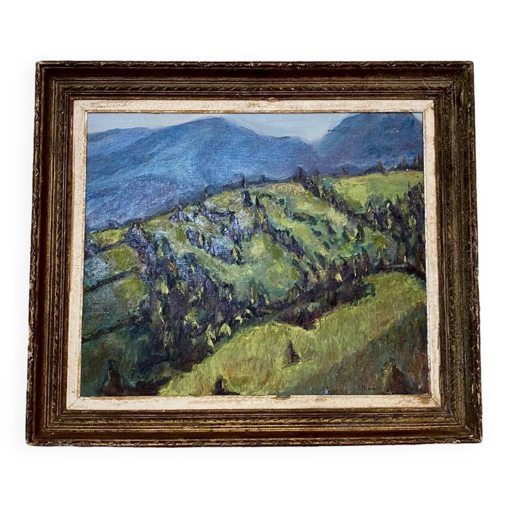 Tableau ancien paysage par D.Reinharez | Selency