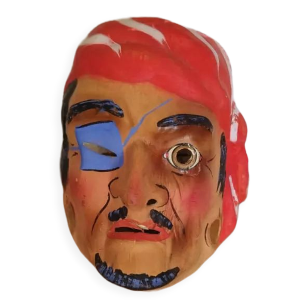Masque de carnaval pirate en carton bouilli breveté sgdg | Selency
