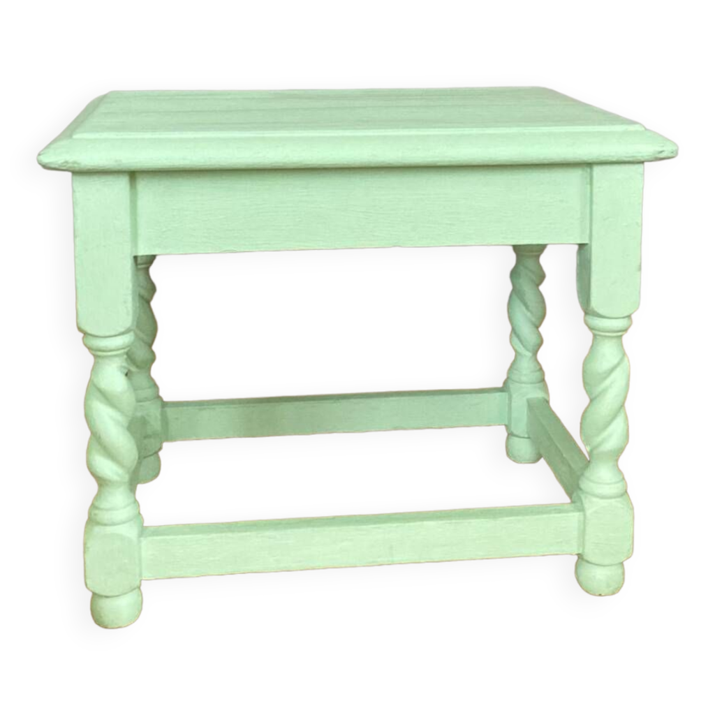 Tabouret / tablette d’appoint en chêne époque XIXe piétements torsadés ...