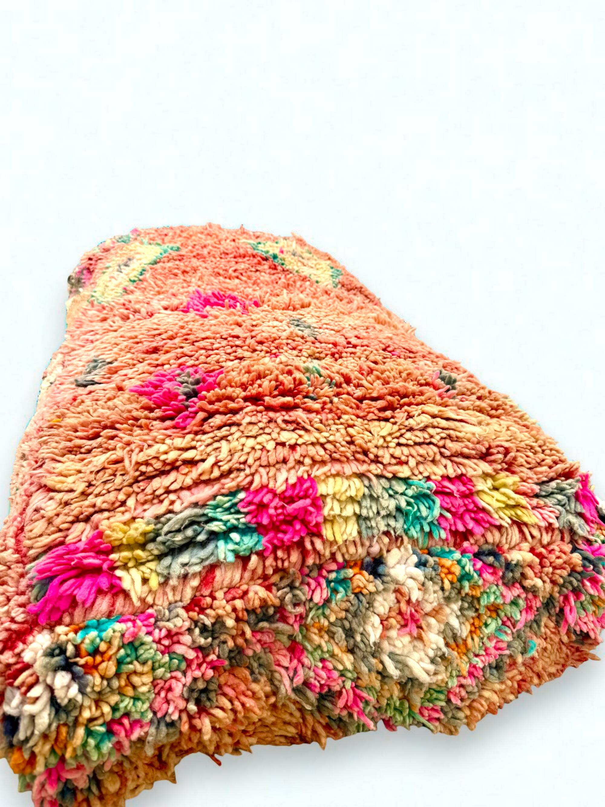 Maxi Pouf berbère marocain en laine – Fait main – Pièce unique | Selency