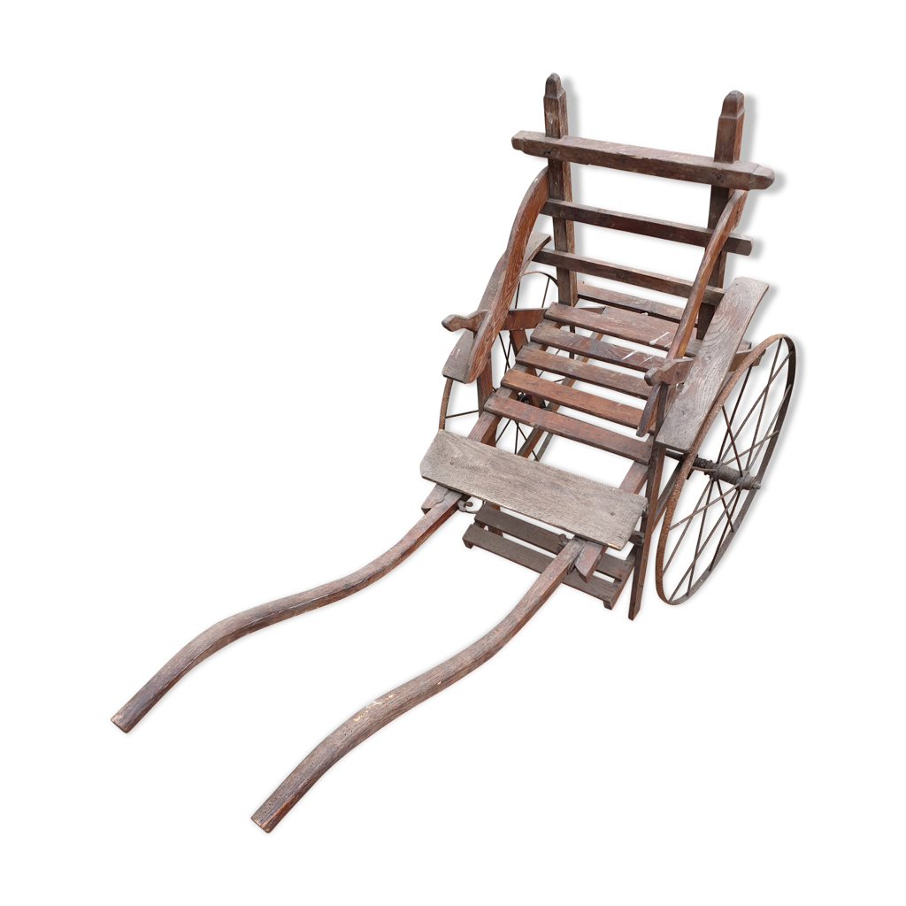 Jouet enfant charrette à bras ou pousse-pousse ancien | Selency