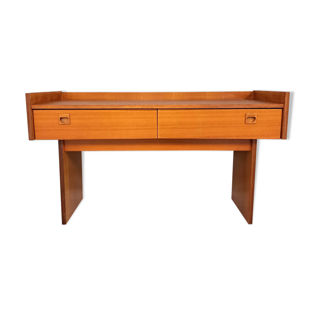 Coiffeuse vintage style scandinave en teck années 60 | Selency