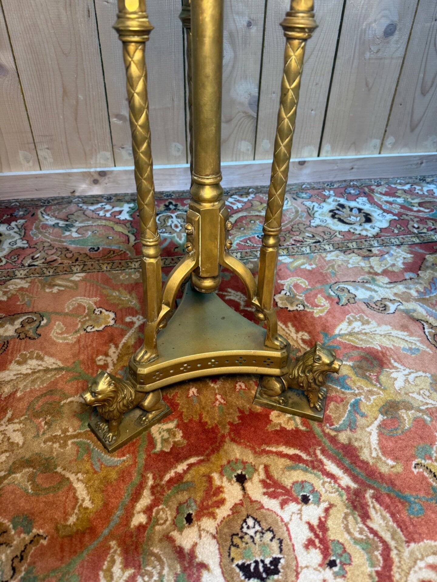 Guéridon tripode Empire en bronze | Selency