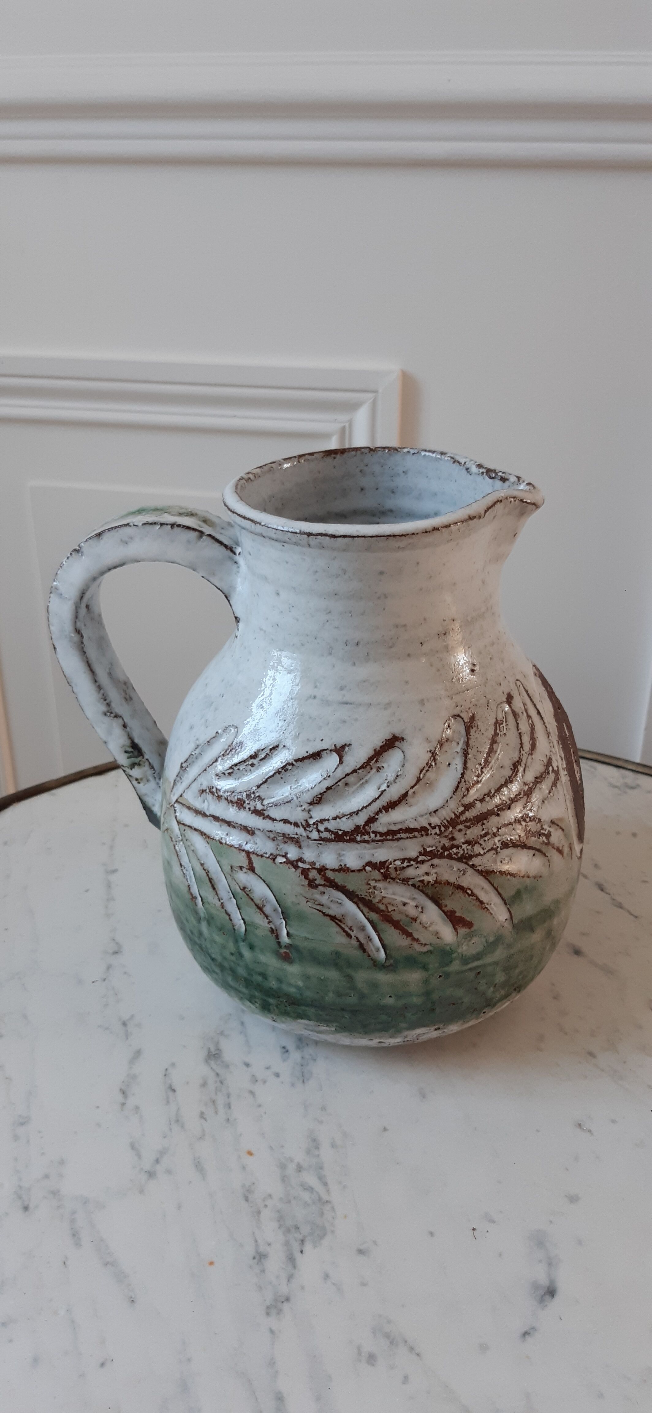 Pichet vase en céramique poterie artisanale années 60-70 | Selency