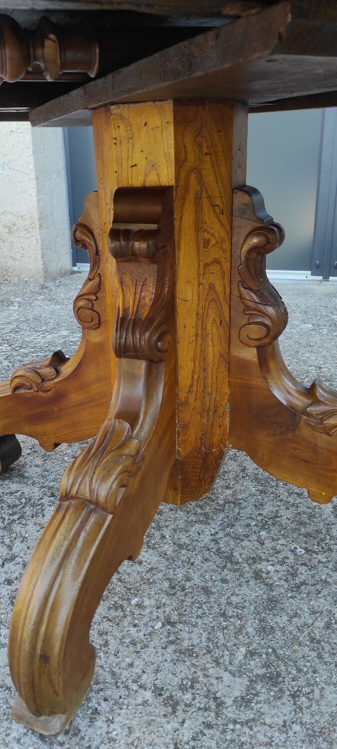 Table ronde a rallonges | Selency