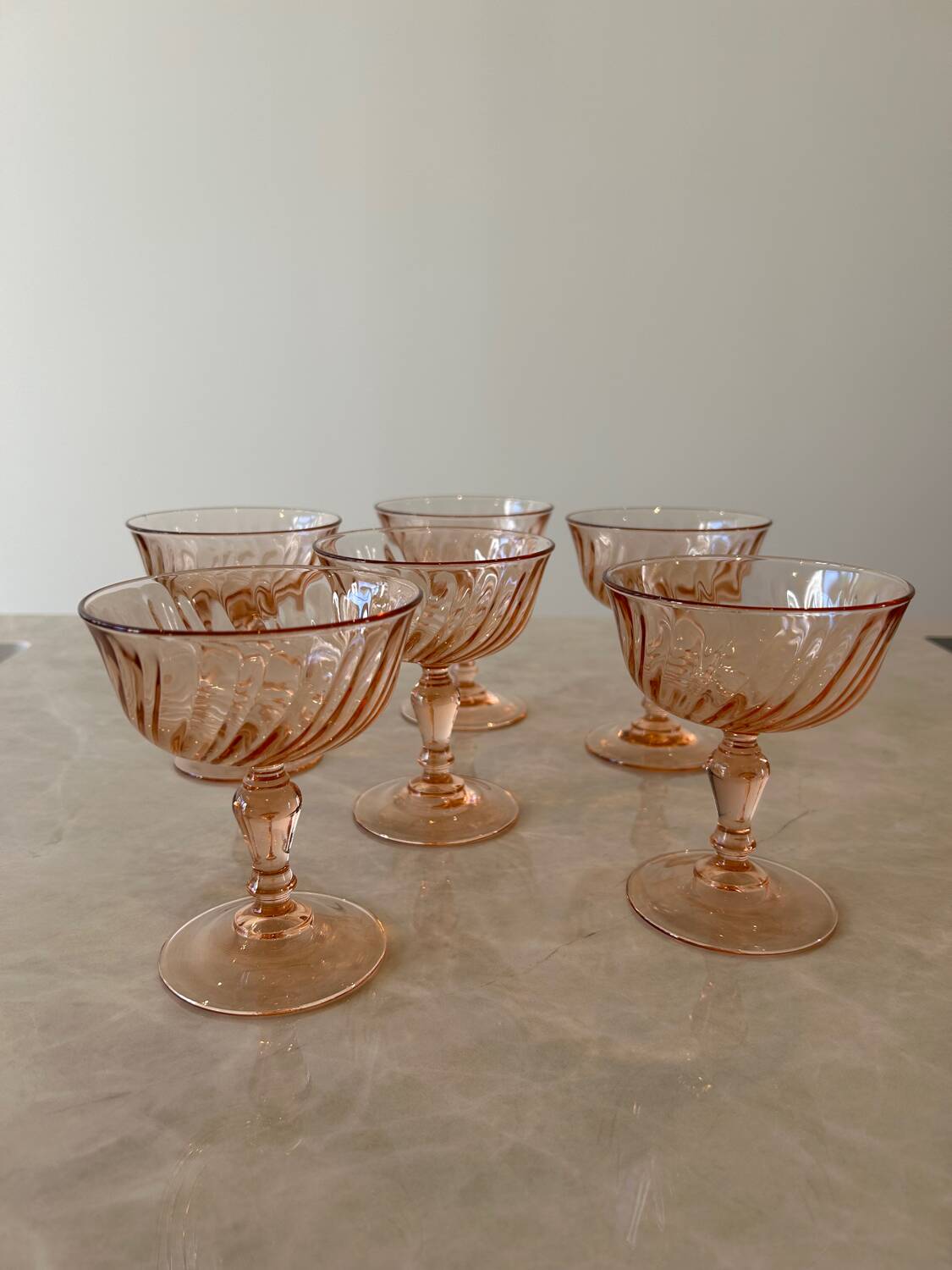 Série de 6 coupes à champagne Rosaline | Selency