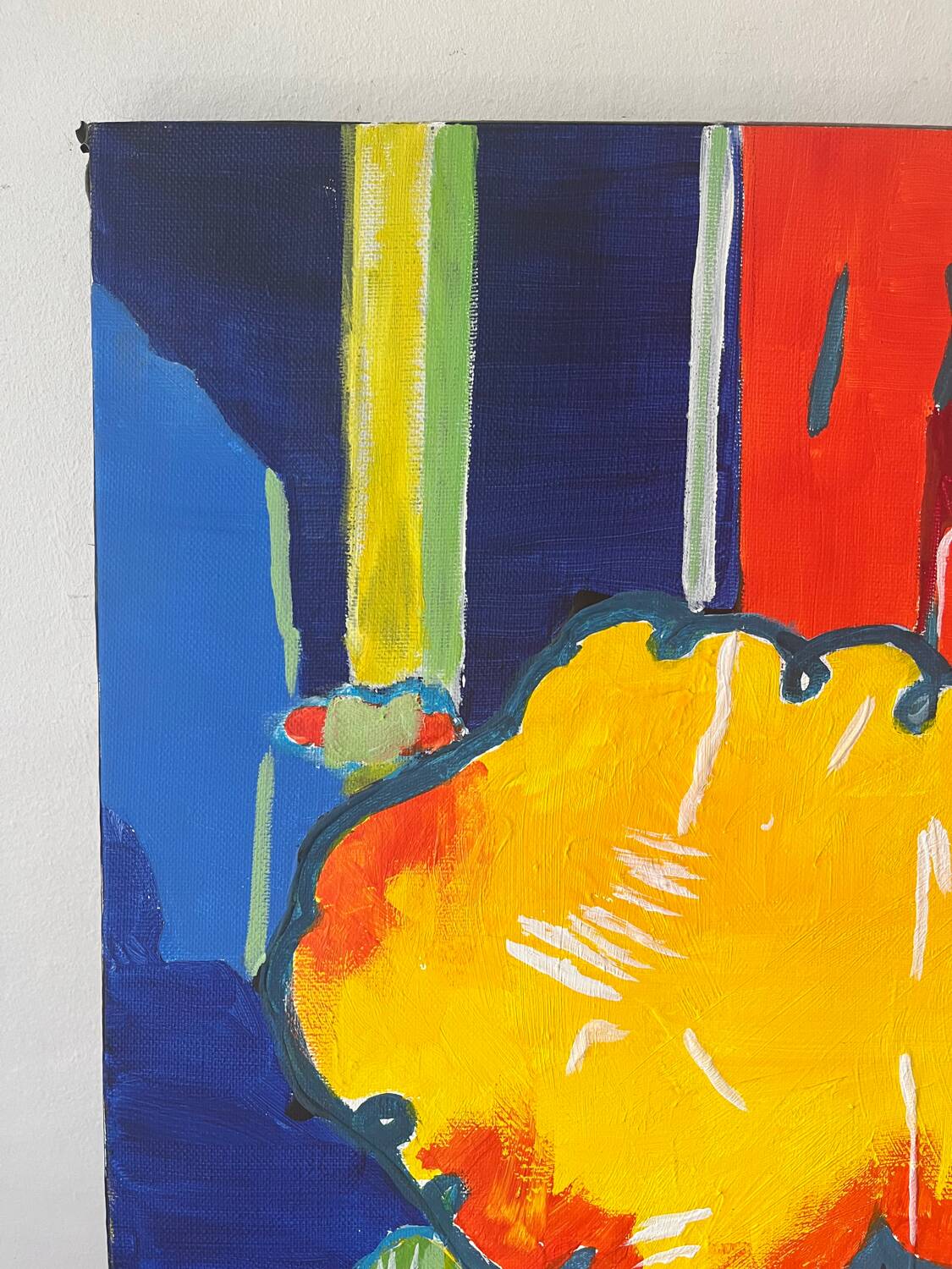 “Vert ou blanc le soleil?” Huile sur toile, signé Baltran | Selency