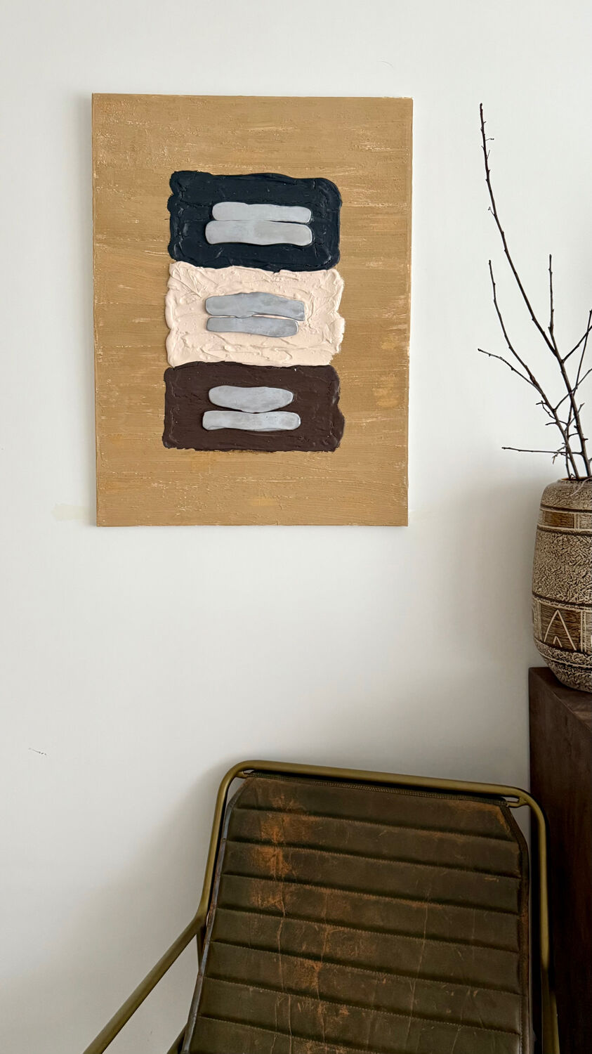 Silver Memory- Peinture sur toile texturée contemporain | Selency