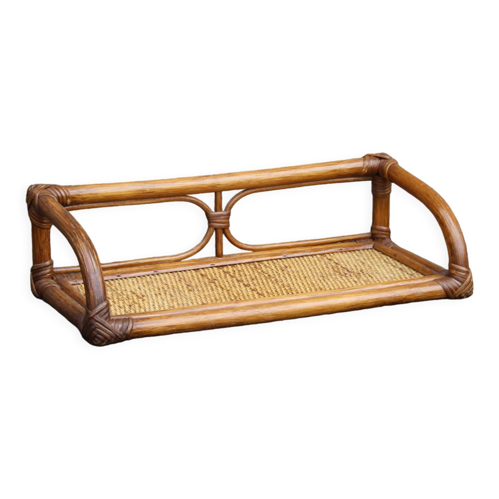 Tablette murale en bambou et rotin | Selency