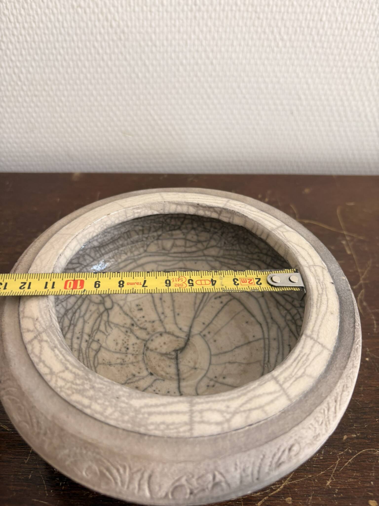 Vide Poche Vase Coupe Cendrier Raky Signé POterie Artisanat Bol Blanc ...