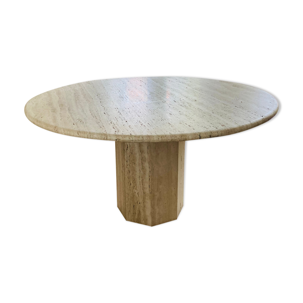 Table a manger en travertin 1980 | Selency