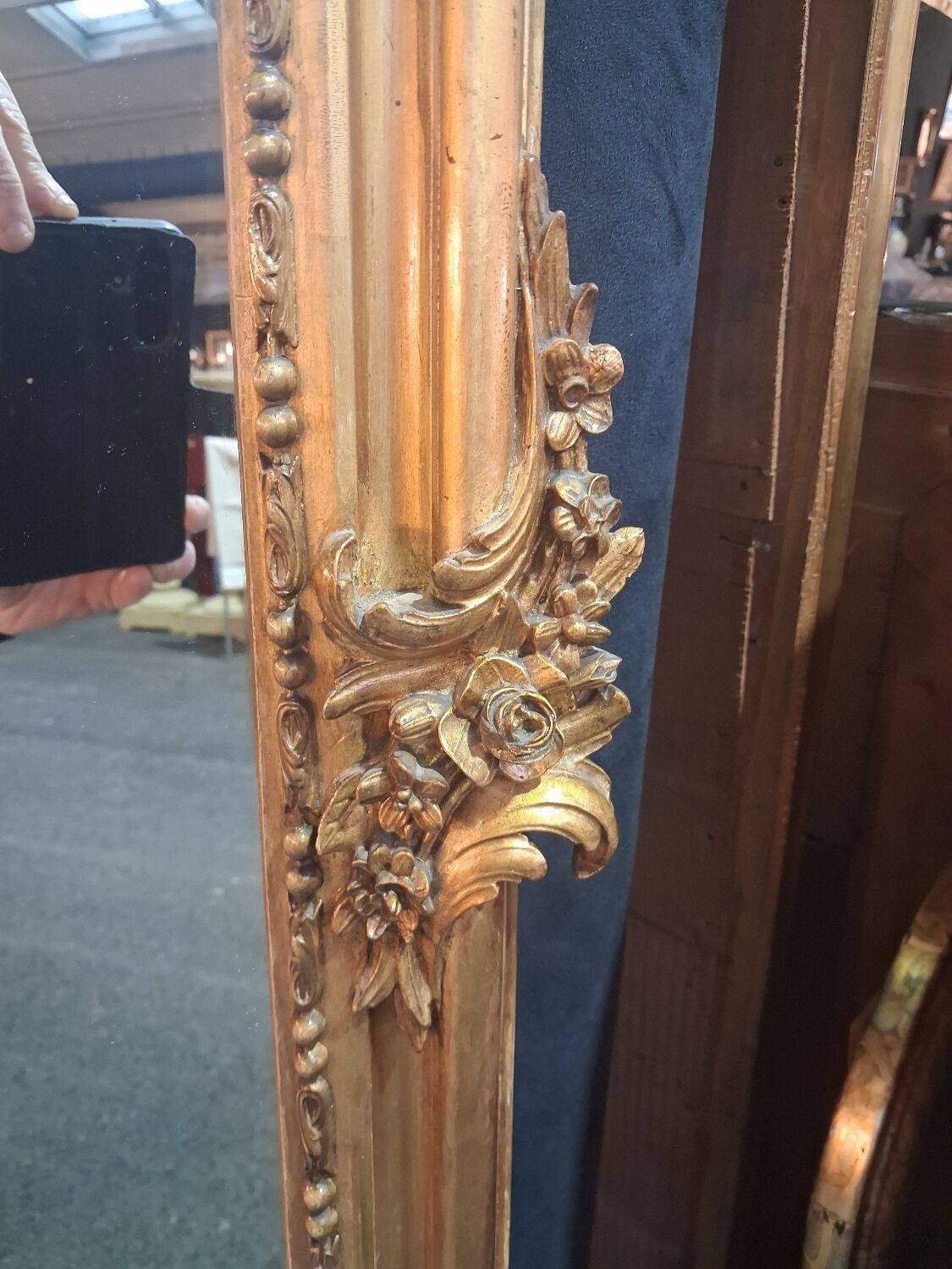 Miroir Louis Philippe fronton 192 x 94cm | Selency