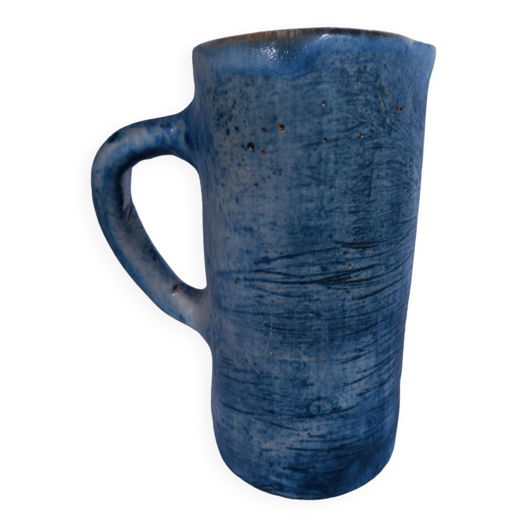 Pichet / Vase bleu Zoomorphe dlg Jacques BLIN | Selency