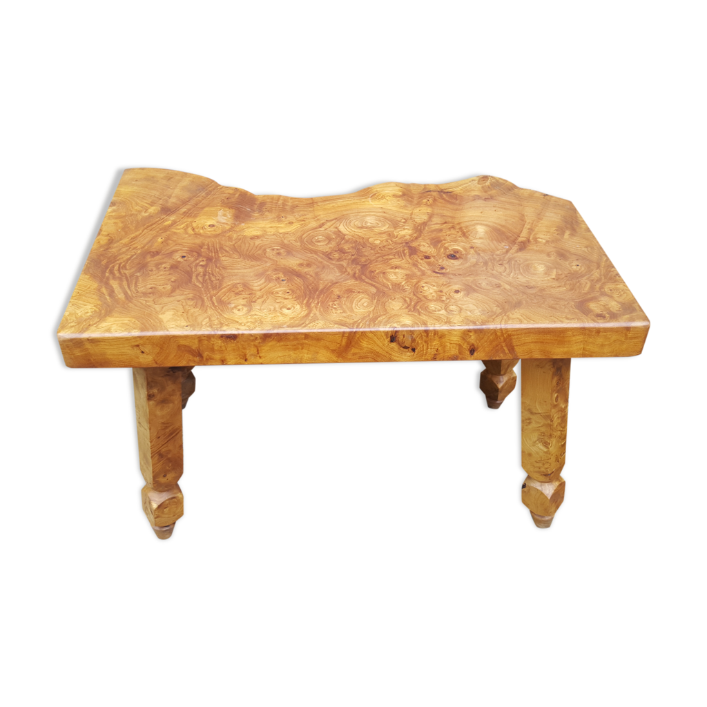 Table basse en orme forme libre | Selency