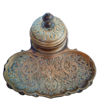 Ancien encrier en bronze | Selency