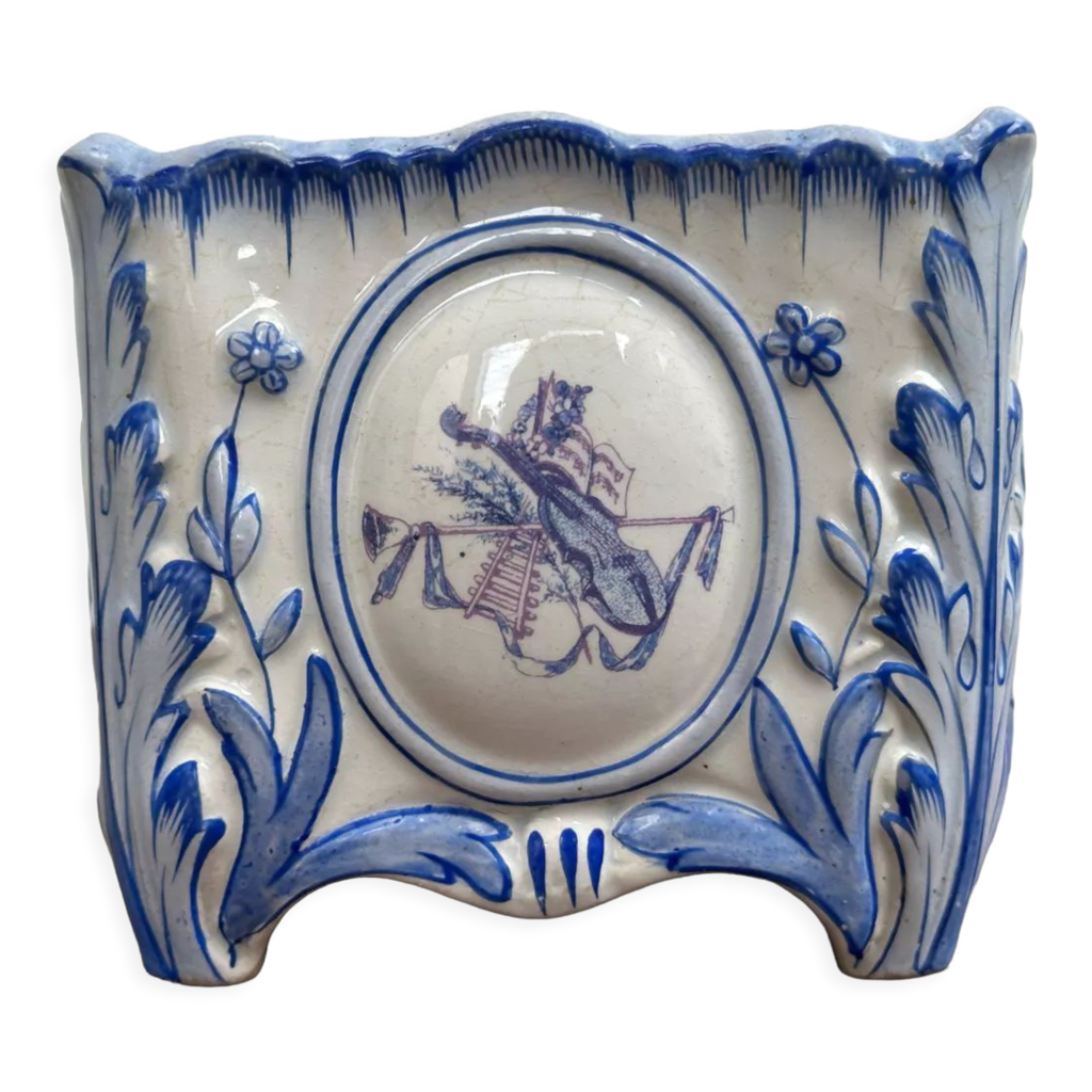 Cache pot Gien 19eme Instruments de musique | Selency