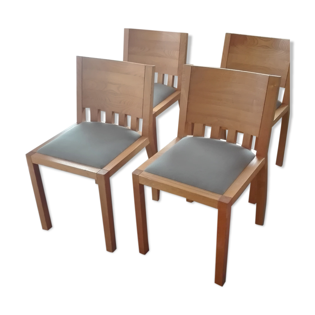 Un lot de 4 chaises design Jean-Michel Wilmotte | Selency