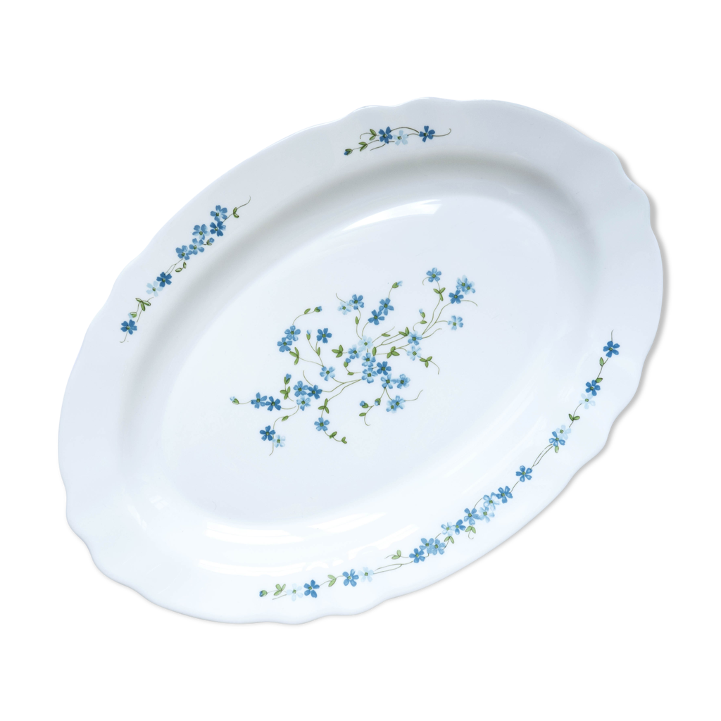 Plat de service Arcopal vintage myosotis/veronica | Selency