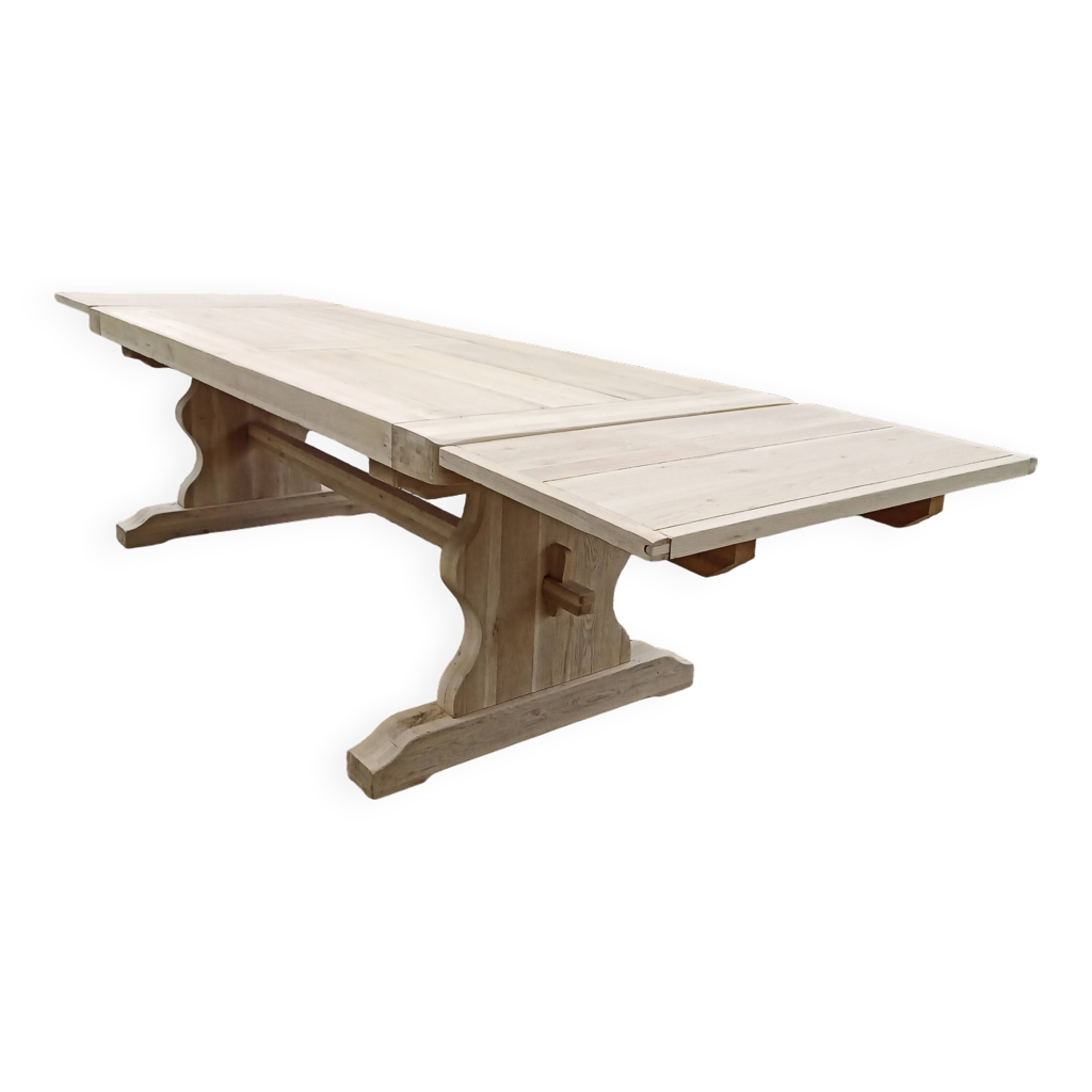 Table monastère chêne massif avec rallonges | Selency