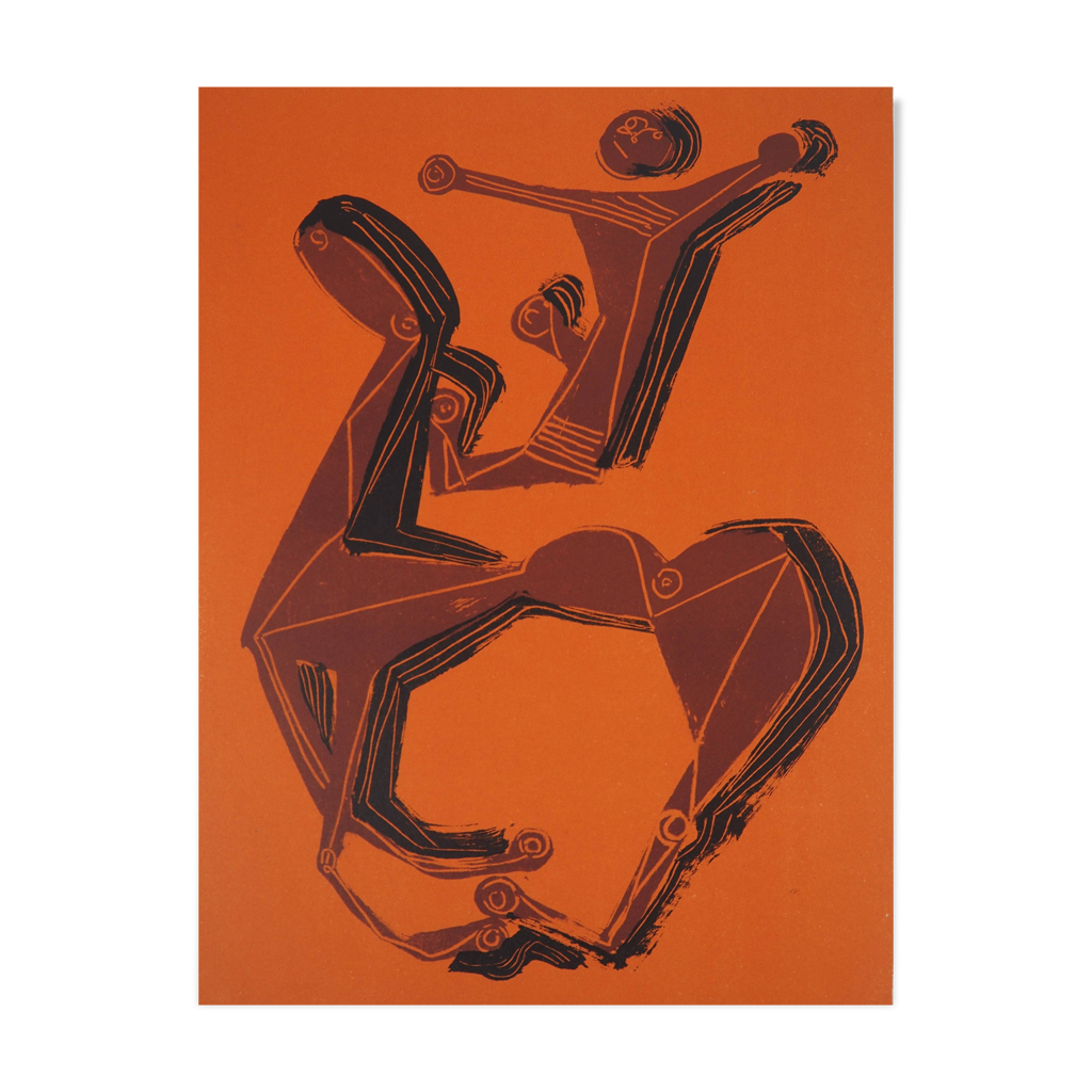 Marino marini: the horse and its rider - original lithograph | Selency