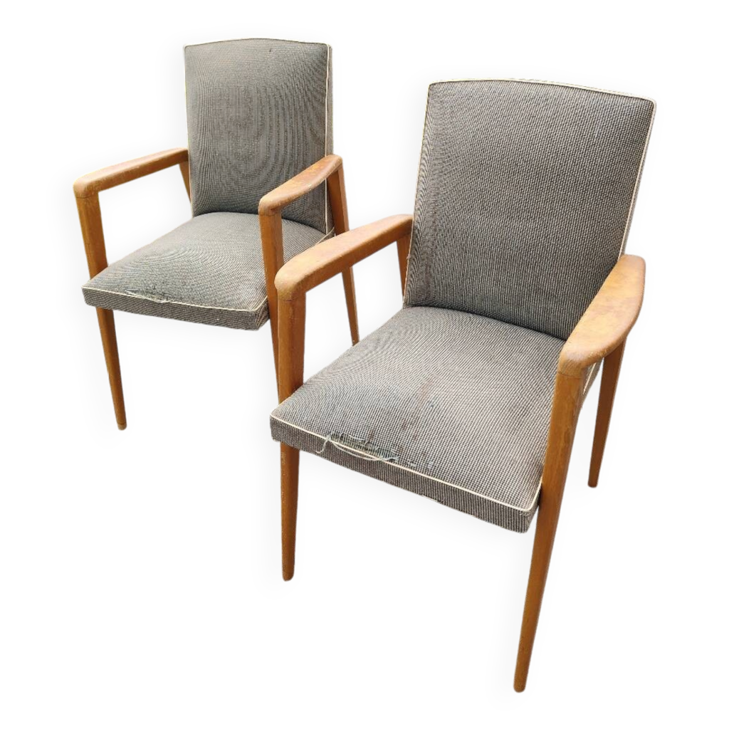 Pair of vintage bridge chairs, 2 armchairs | Selency