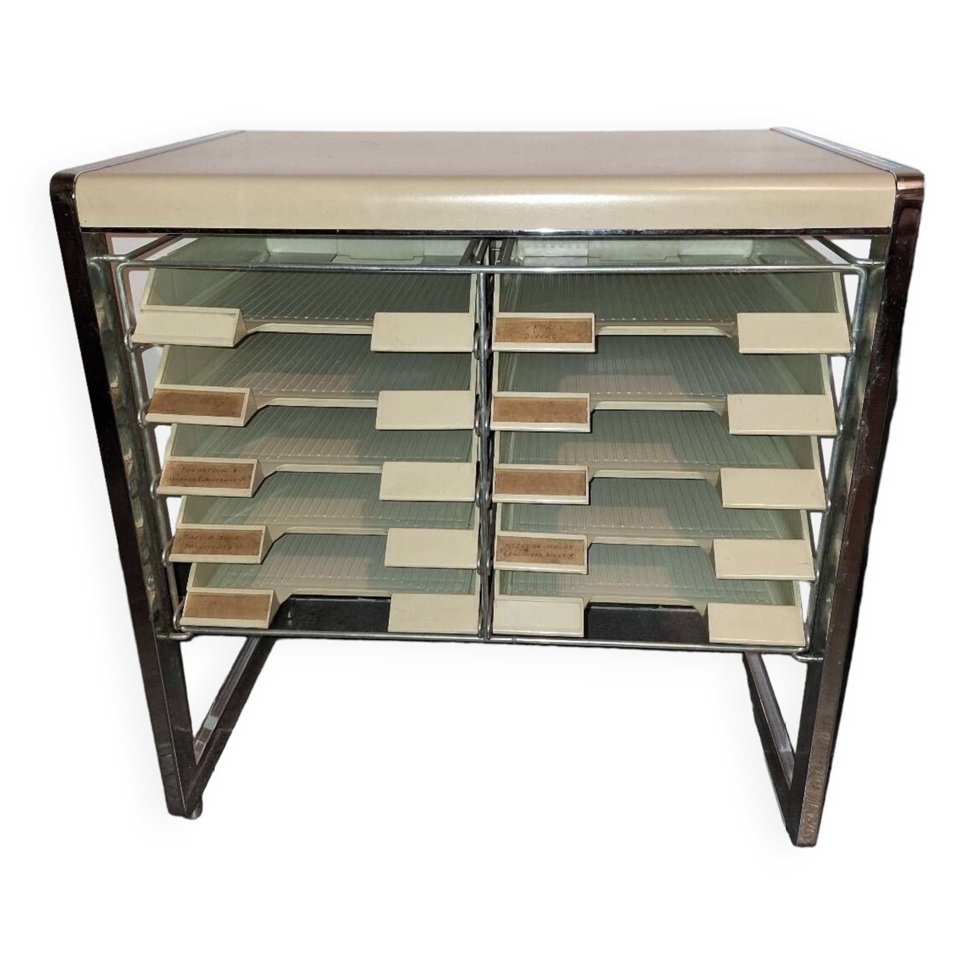 Meuble trieur de bureau design 1970 | Selency