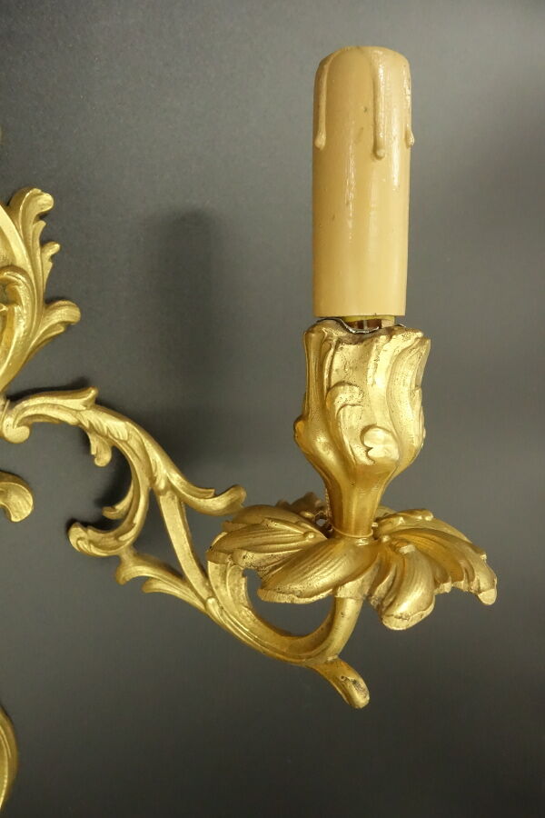 Paire d'appliques, style Rocaille / Rococo, début XIXe | Selency