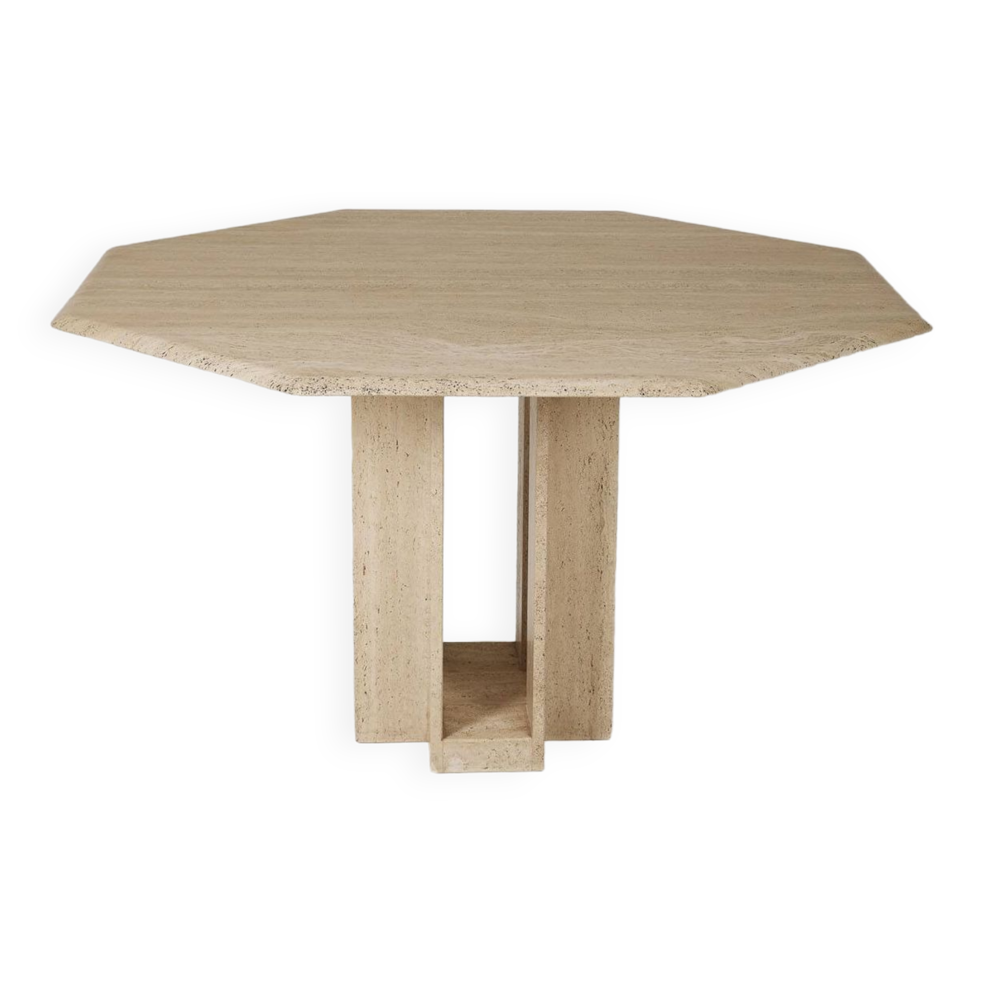 Table octogonale en travertin | Selency