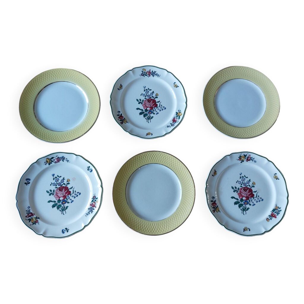 Assiettes à dessert dépareillées Moulin des Loups et Villeroy et Bosch ...