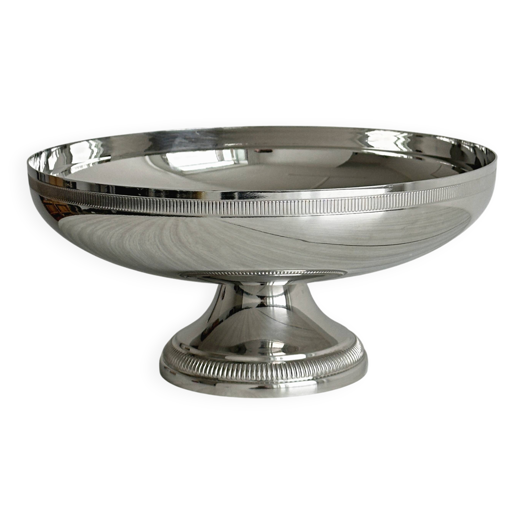 Grand saladier plat style Létang Remy en métal | Selency