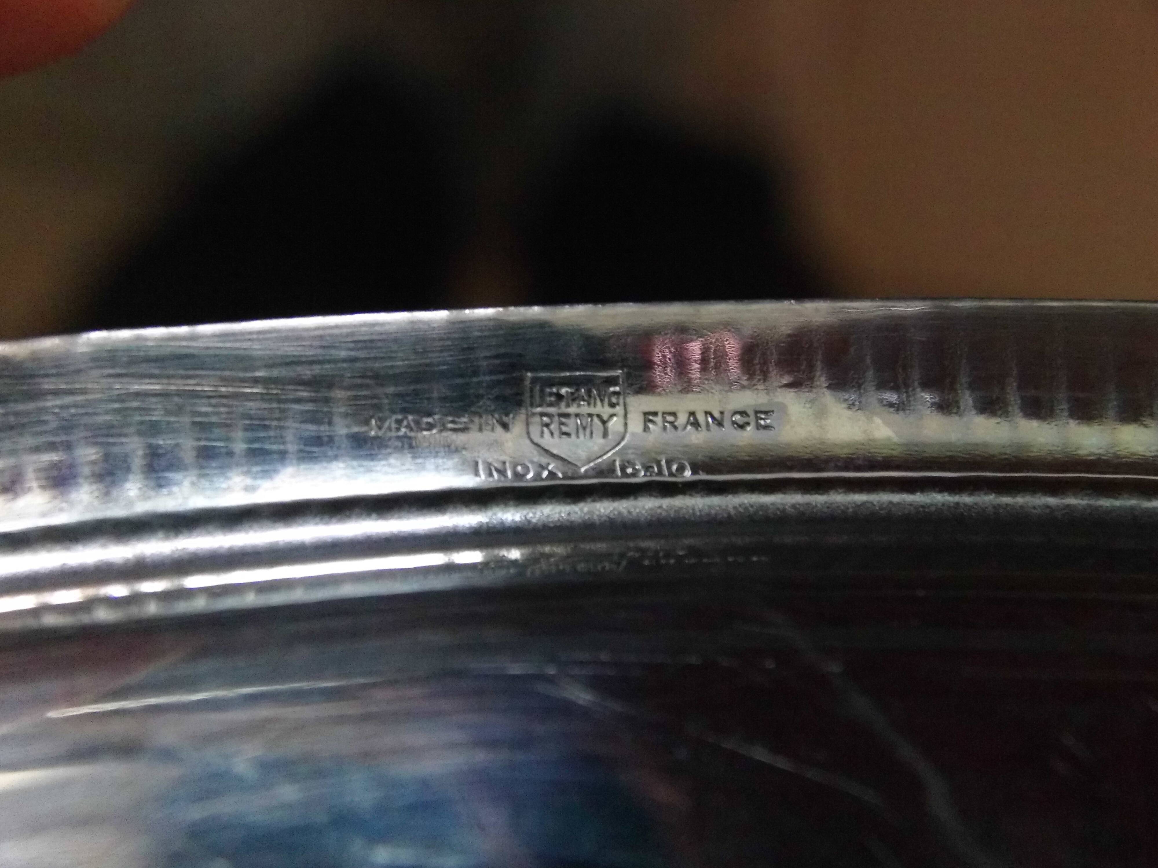 Plat de service ovale en inox - LETANG REMY - 18/10 | Selency