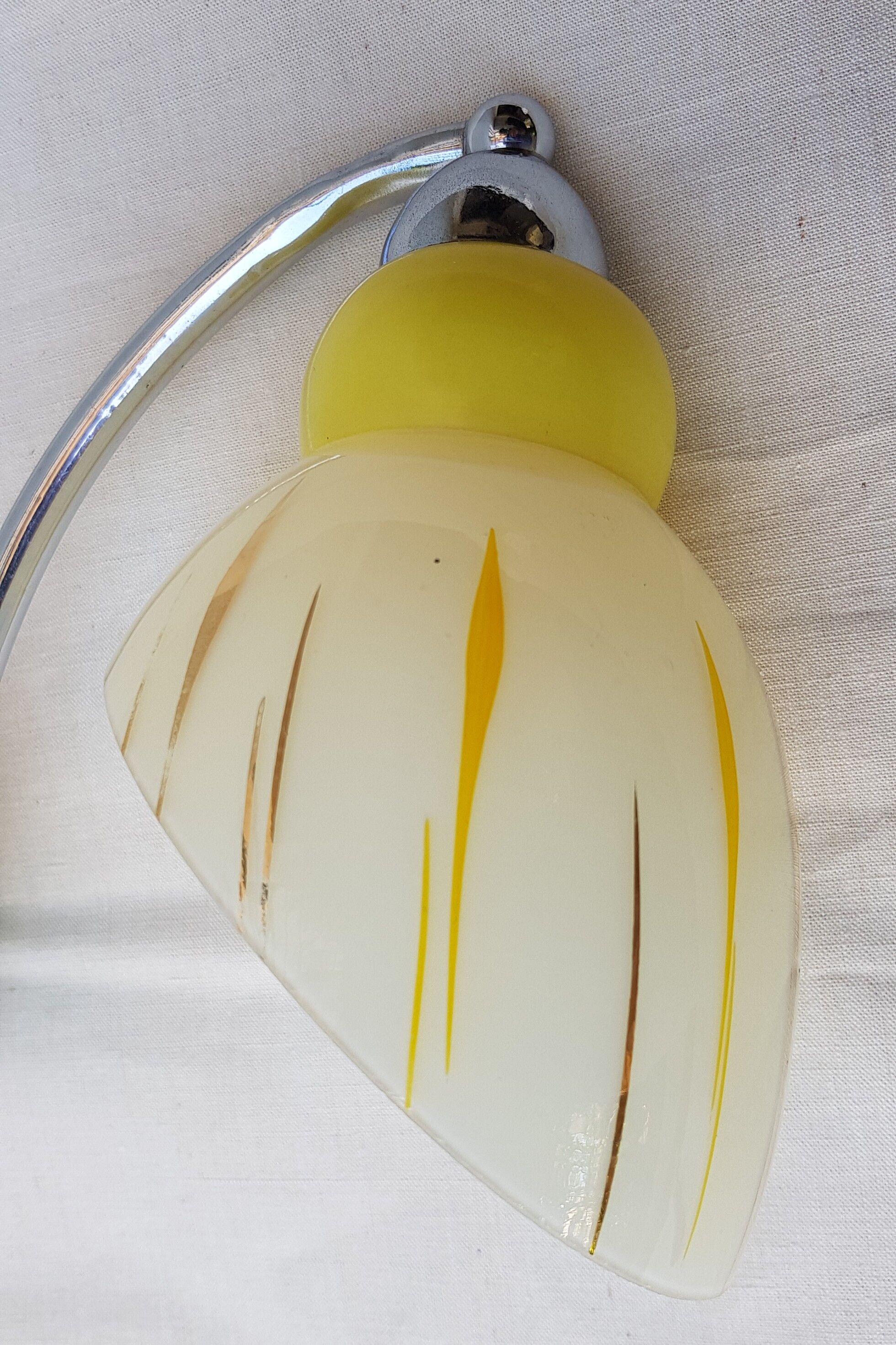 Applique inox et opaline colorée | Selency