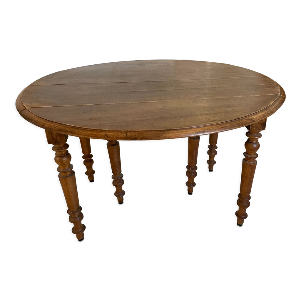 Table ronde à rabats et avec rallonges | Selency