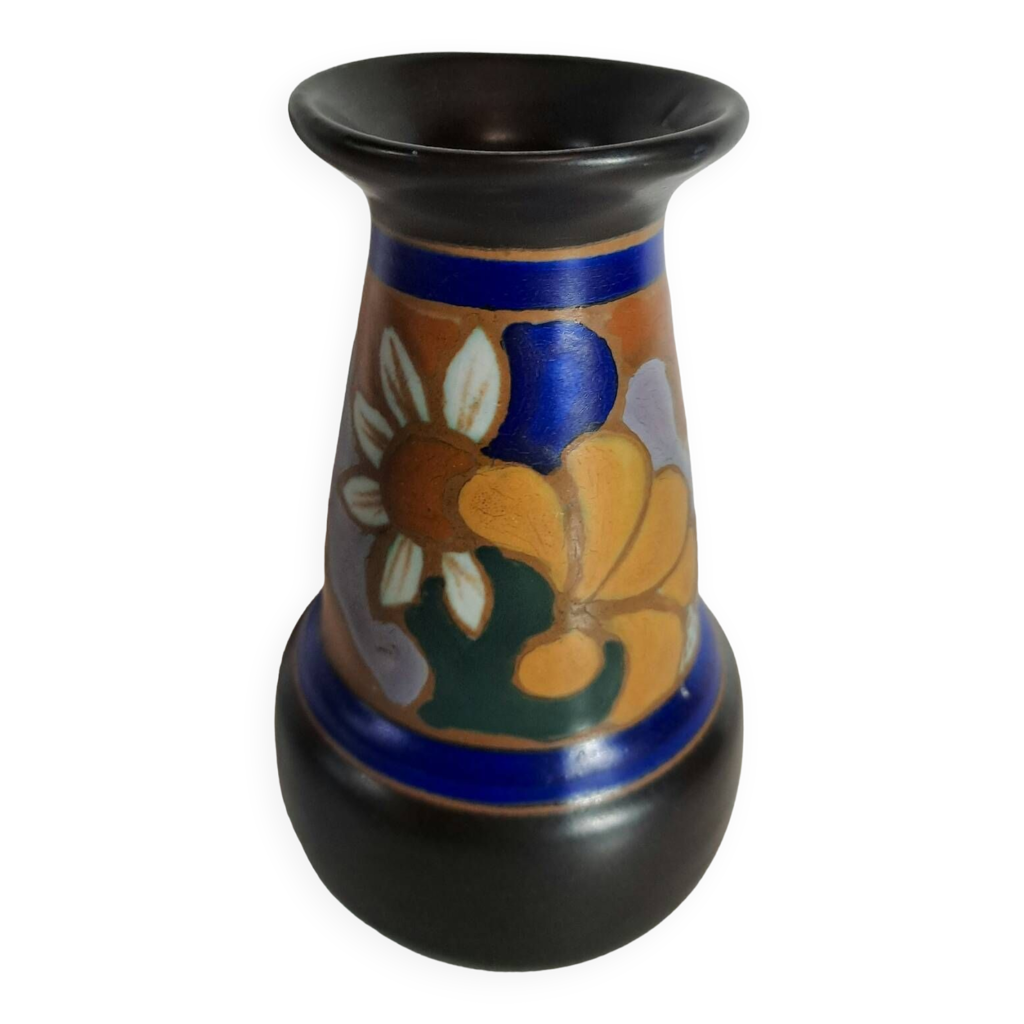 Vase en céramique Art Déco Eskaf Huizen Holland | Selency