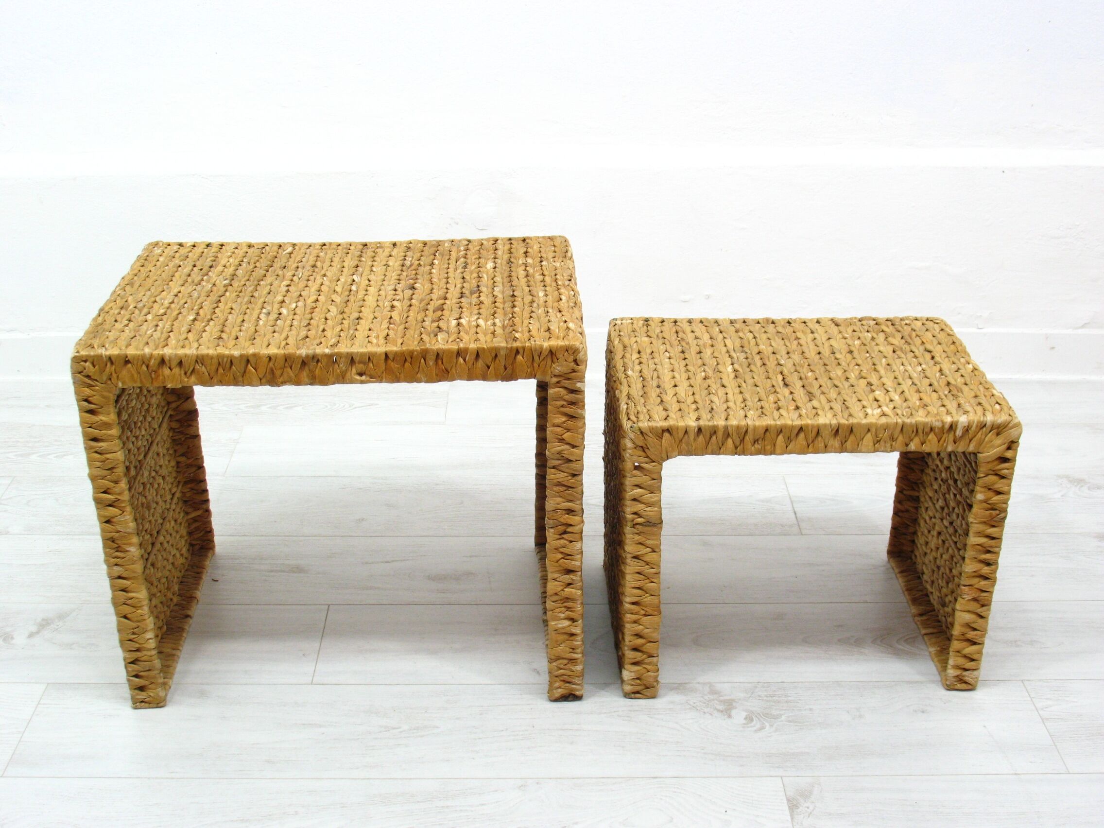 Tables basses vintage en fibre de banane, Ikea 1980s | Selency