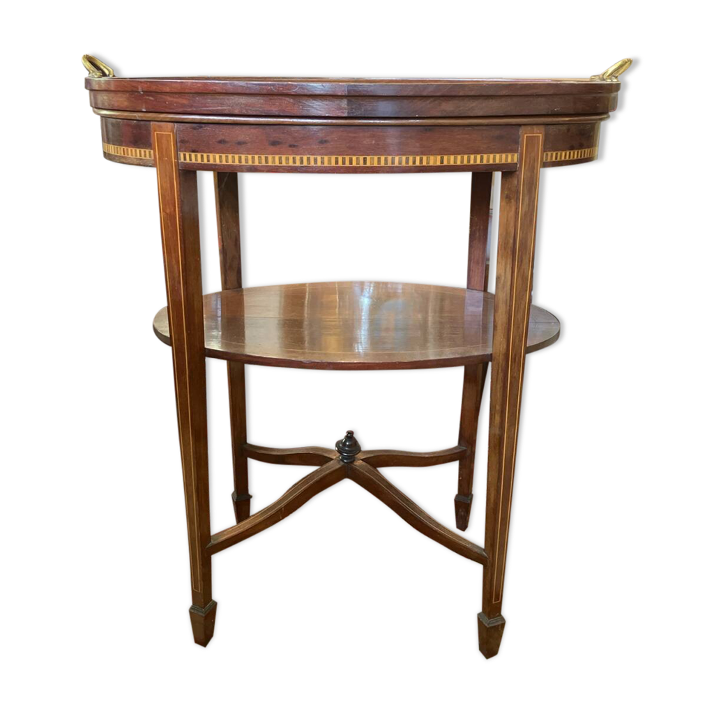 Table d'appoint ou desserte à thé avec plateau en verre | Selency