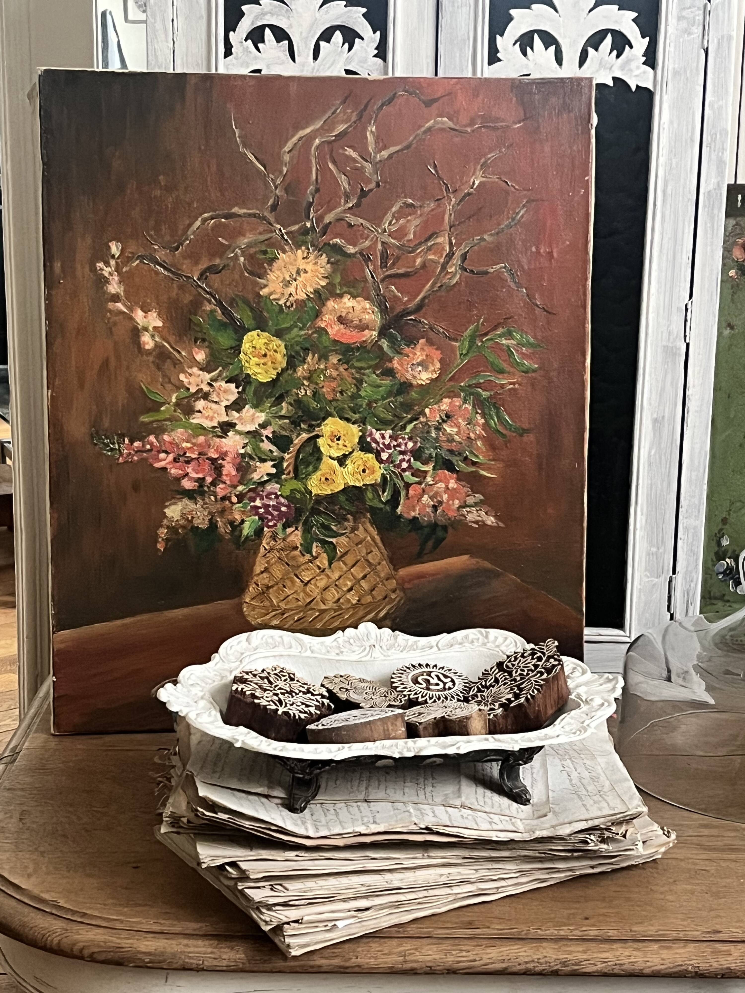 Huile sur toile, bouquet d'automne | Selency